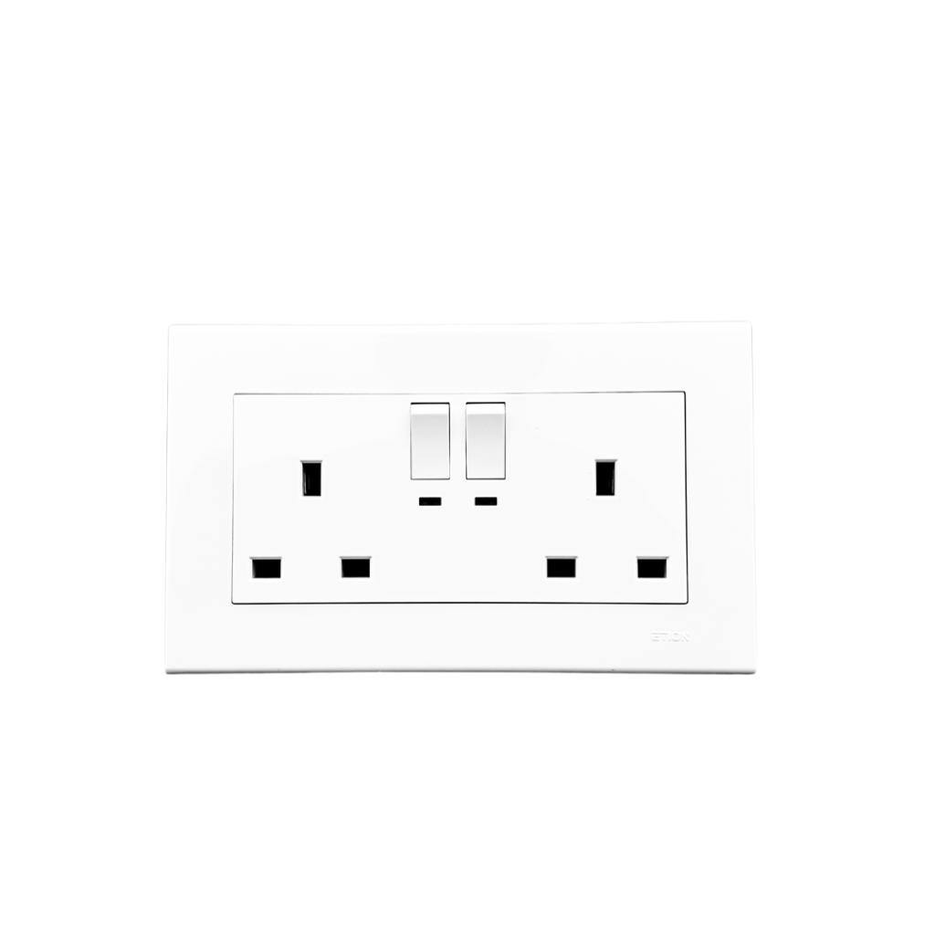 SWITCH SOCKET 2G 13A WITH NEON - Numelec